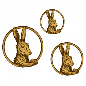 Hare wood shape style 2 for altered art and craft projects